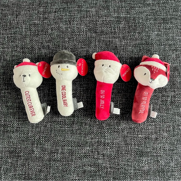 Demdaco | Toys | Nwt Demdaco Christmas Characters Baby Rattles Bundle ...